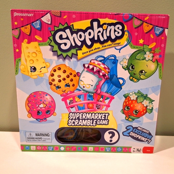 Hasbro | Games | Shopkins Supermarket Scramble Game With 4 Shopkins ...
